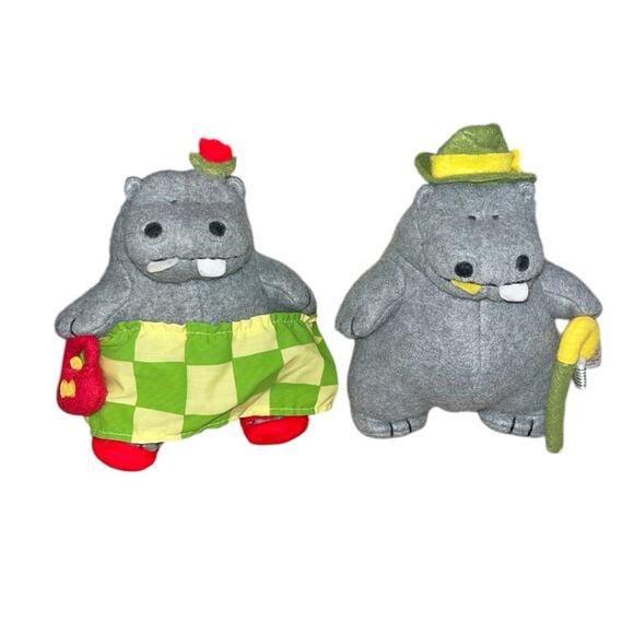 Crocodile Creek | Toys | Vintage George And Martha Hippo Plush Set 999 ...